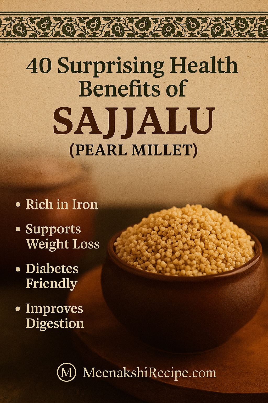 Surprising Health Benefits of Sajjalu (Pearl Millet) - Meenakshi Store